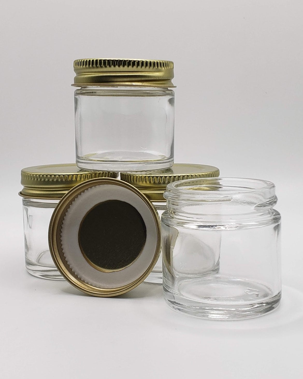 1 oz, Clear Glass - Gold Tin | P1 Packaging