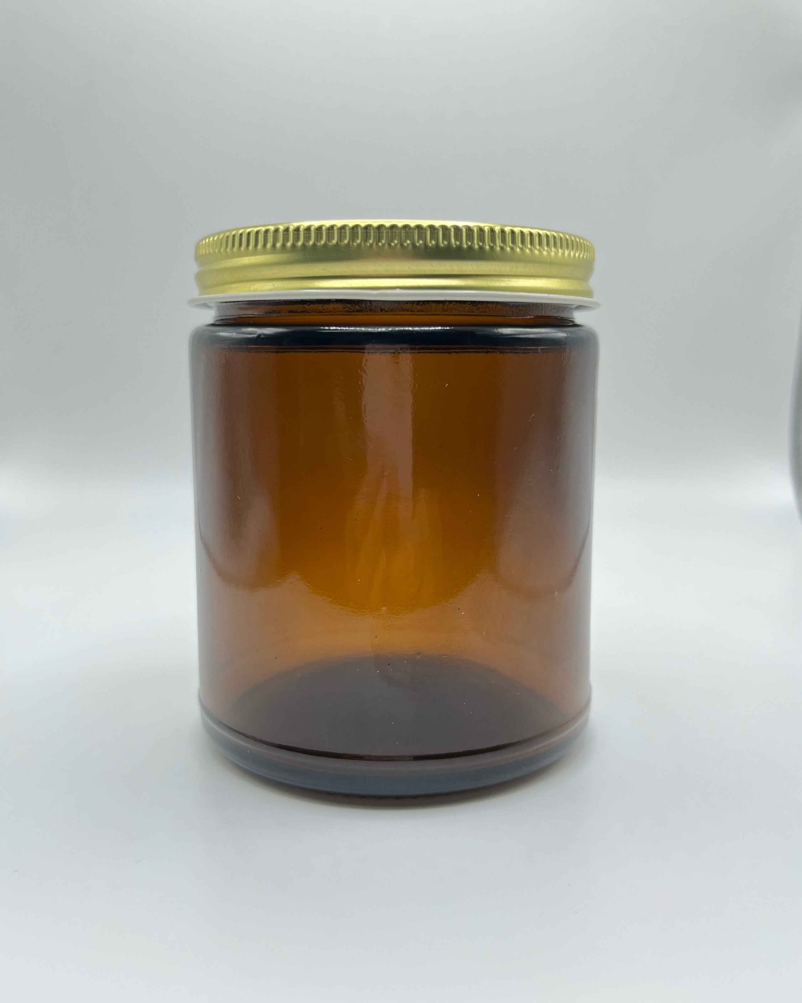 9 oz, Amber Glass - Gold Tin | P1 Packaging
